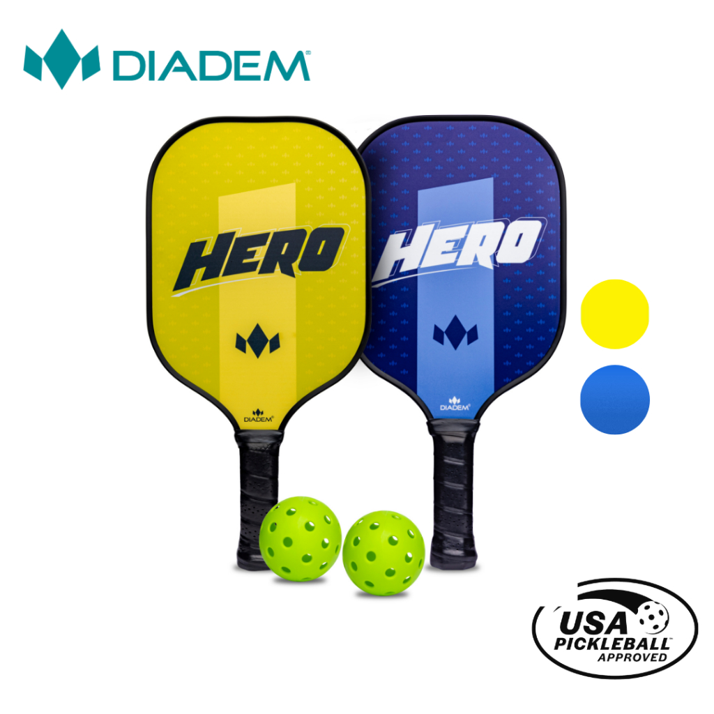 DIADEM HERO STARTER KIT PICKLEBALL PADDLE - USAP CERTIFIED / DIADEM HERO PERMULAAN SET PEDAL ...