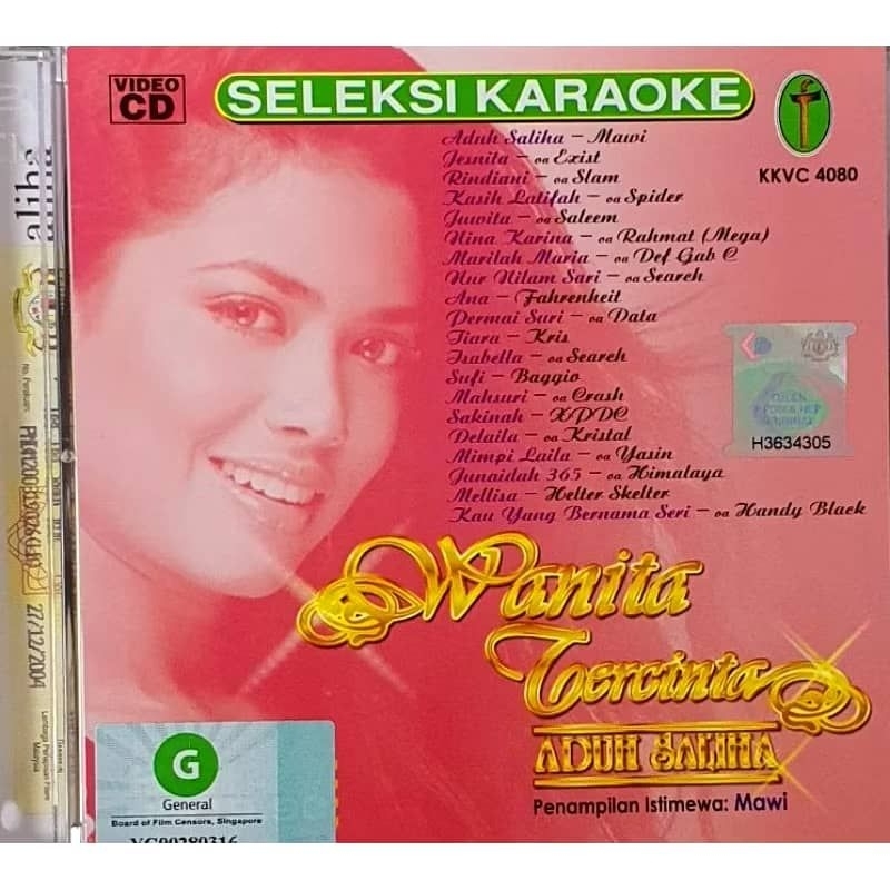 VCD Karaoke Wanita Tercinta Aduh Saliha (2 Disc) | Shopee Malaysia