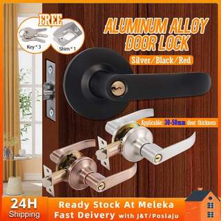 🏠Home Door Lock Set Tombol Pintu Rumah Tubular Lever Cylindrical ...