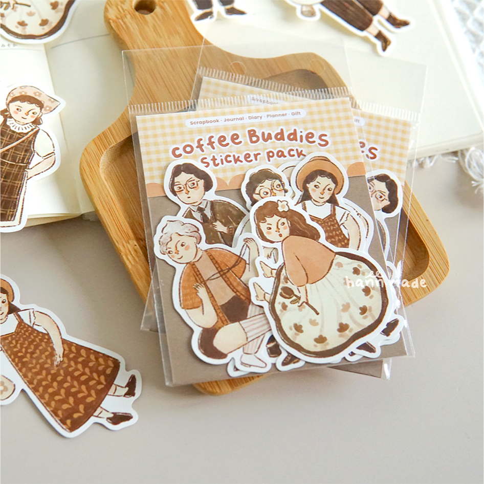 hann.made | Coffee Buddies Sticker Pack | set in 6pcs | Shopee Malaysia
