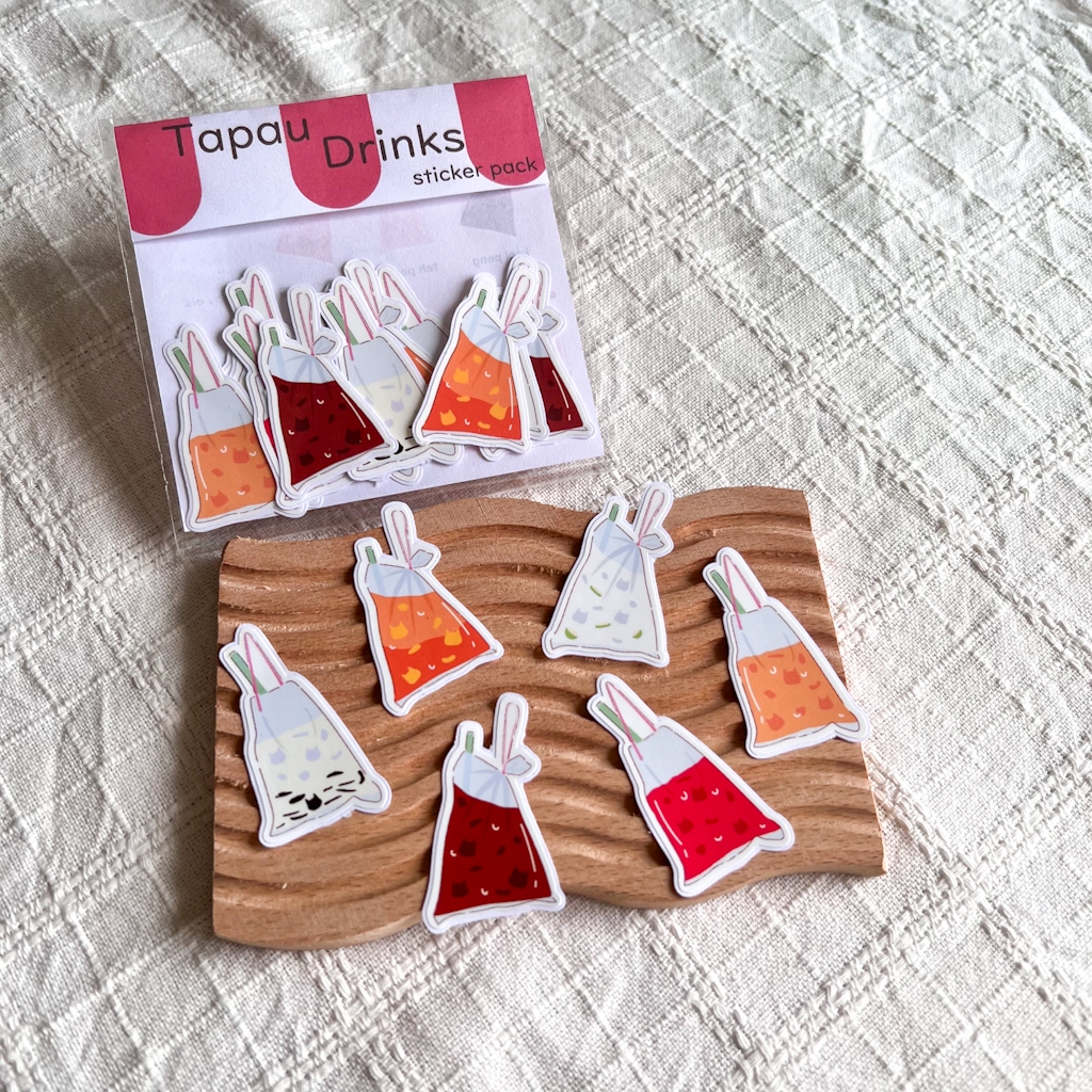 Ikat Tepi Sticker Pack | Malaysian Drinks ☕️ | mehh.only | Shopee Malaysia