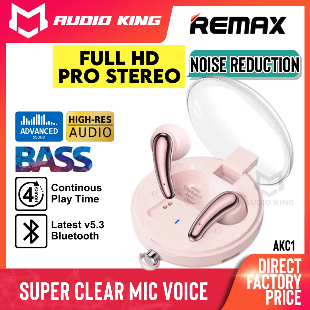 REMAX True Stereo ANC Noise Isolating Wireless Bluetooth 5.3 HD Call ...