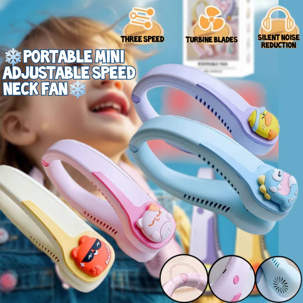 Portable Mini Neck Fan Adjustable Speed Neck Fan 3 Speed Neck Fan ...