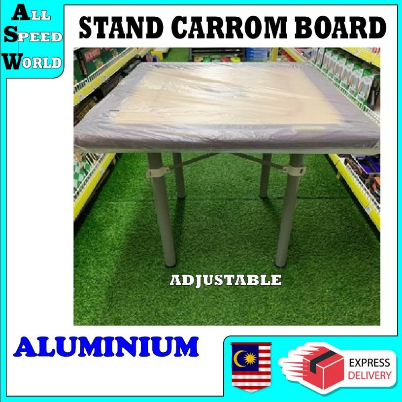 STAND CARROM BOARD ALUMINIUM / KAKI PAPAN KARROM / ADJUSTABLE EXPANDING ...
