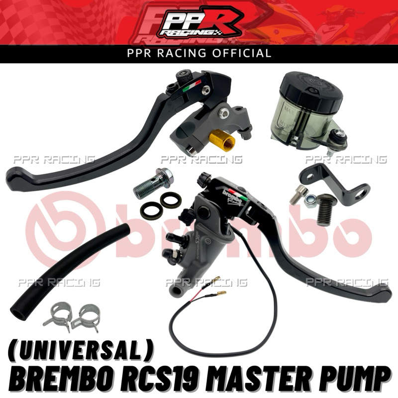 BREMBO RCS19 CORSA CORTA MASTER PUMP SIAP BOTOL UNIVERSAL 19MM 100% ...