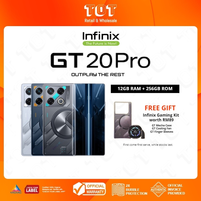 [Ready Stock] INFINIX GT 20 Pro 5G (256GB+ up 24GB) 6.78" FHD+ AMOLED l MTK 8200 Ultimate l ...