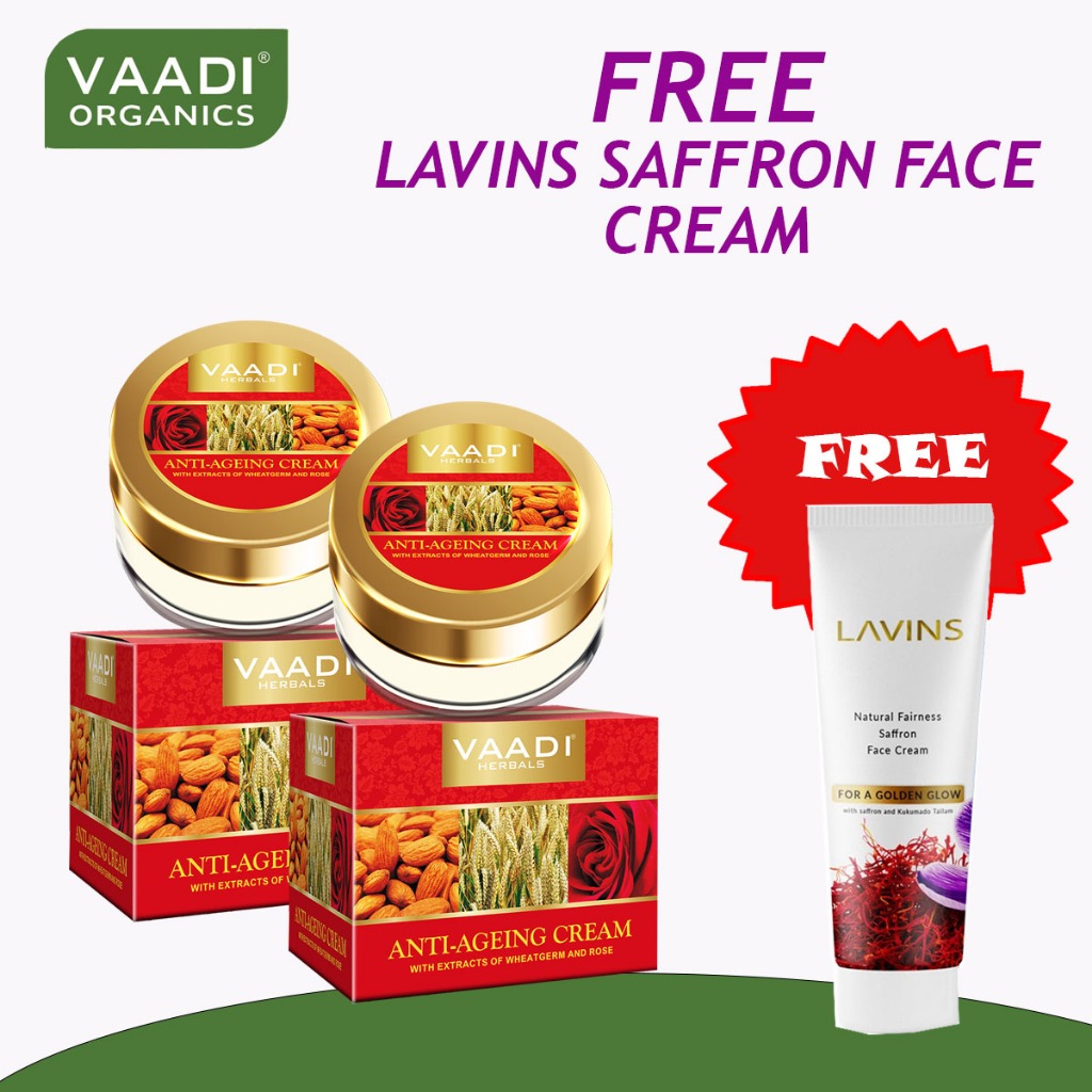 FREE LAVINS FACE CREAM 50G WITH 2 ANTI AGEING-ALMOND AND WHEATGERM OIL ...