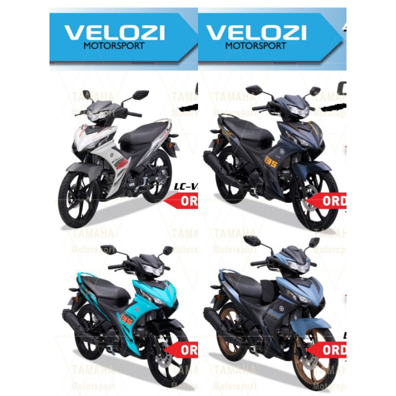 Yamaha Lc135 V8 velozi standard ori design (original design) Cover set ...