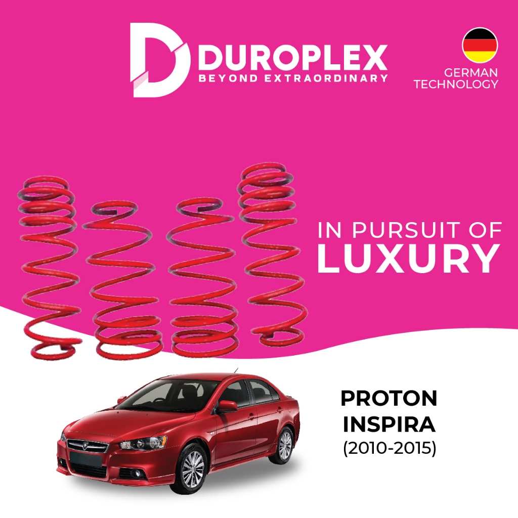 DUROPLEX Full Set Heavy Duty Lowered Sport Spring Proton Inspira (2010 ...