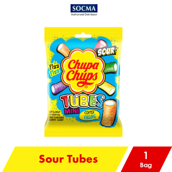 Chupa Chups Sour Bites / Sour Tubes 80g [1] | Shopee Malaysia