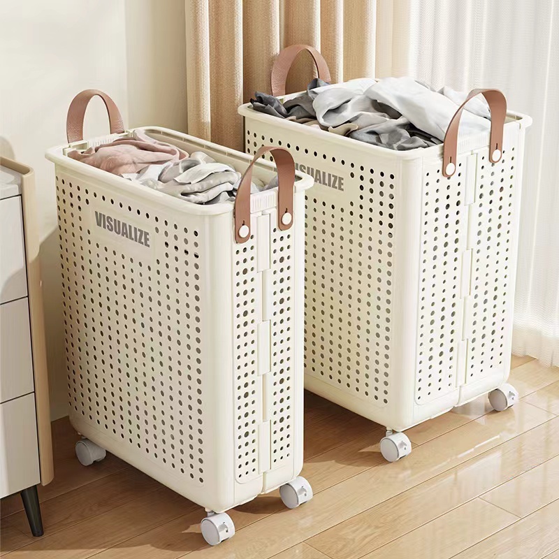 Large Foldable Laundry Hamper With Wheels and Handers Multifunctional ...