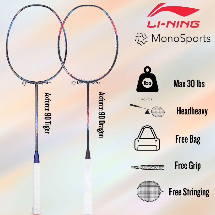 Li-Ning AxForce 90 Dragon Tiger Badminton Racket 100% Original Head ...
