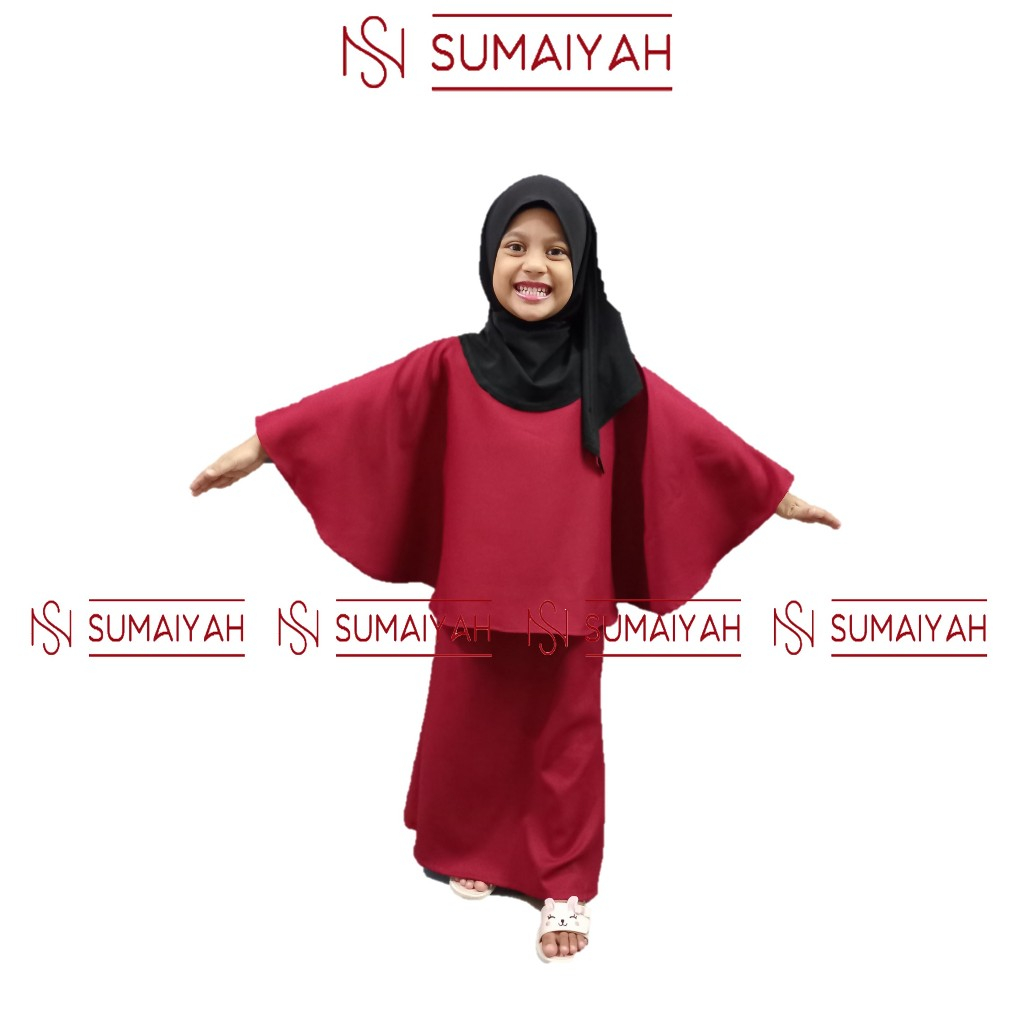 SUMAIYAH Baju kurung butterfly budak perempuan plain kids Girl | Shopee ...