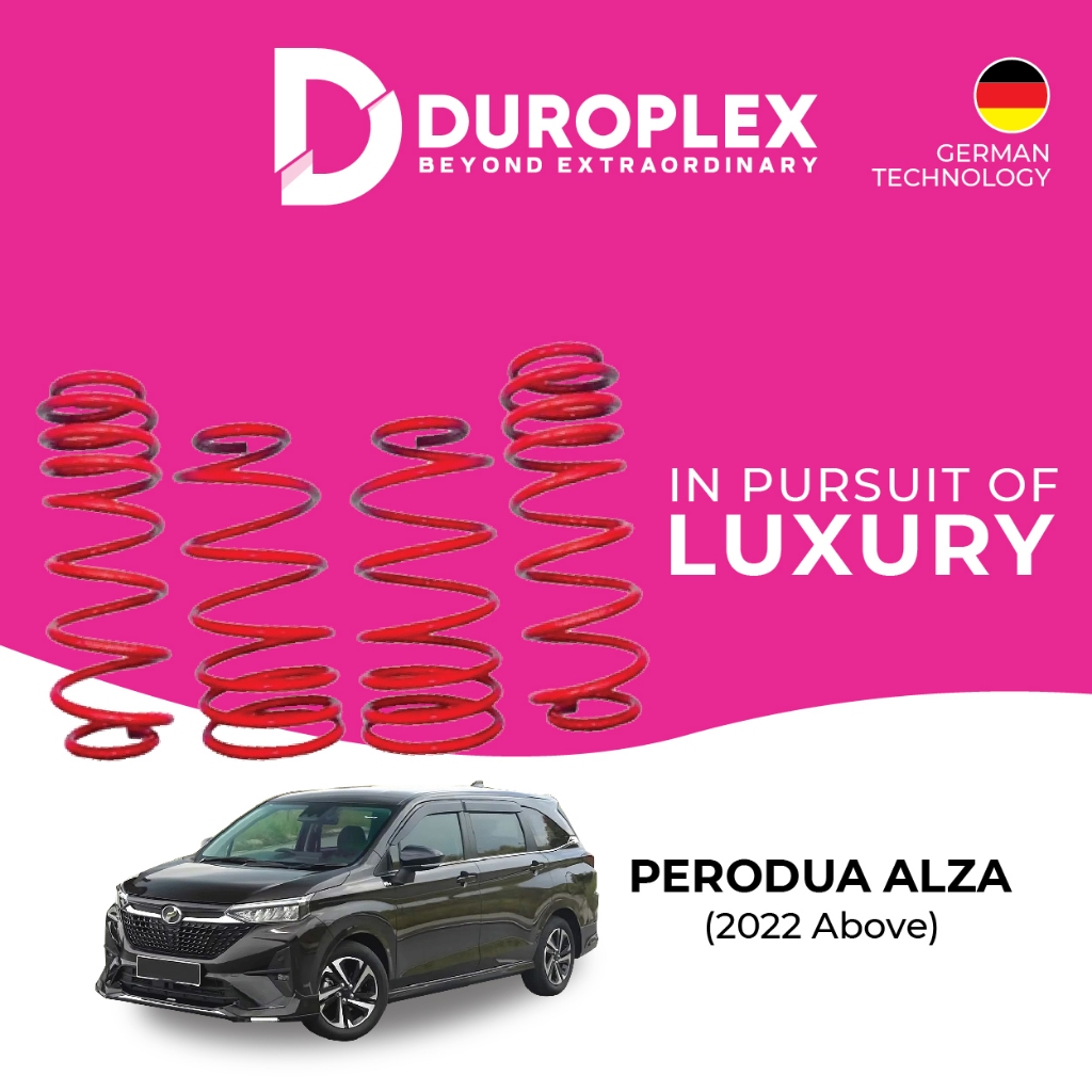 DUROPLEX Full Set Heavy Duty Lowered Sport Spring Perodua Alza (2022 ...