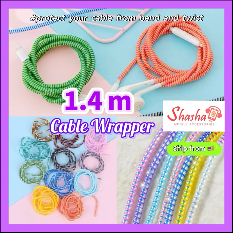 1.4M 🔥 CABLE SPRING PROTECTOR 3IN1🔥CABLE WRAPPER | Shopee Malaysia