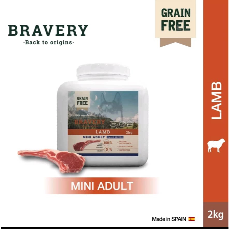 BRAVERY mini adult lamb 2KG (small breeds) | Shopee Malaysia