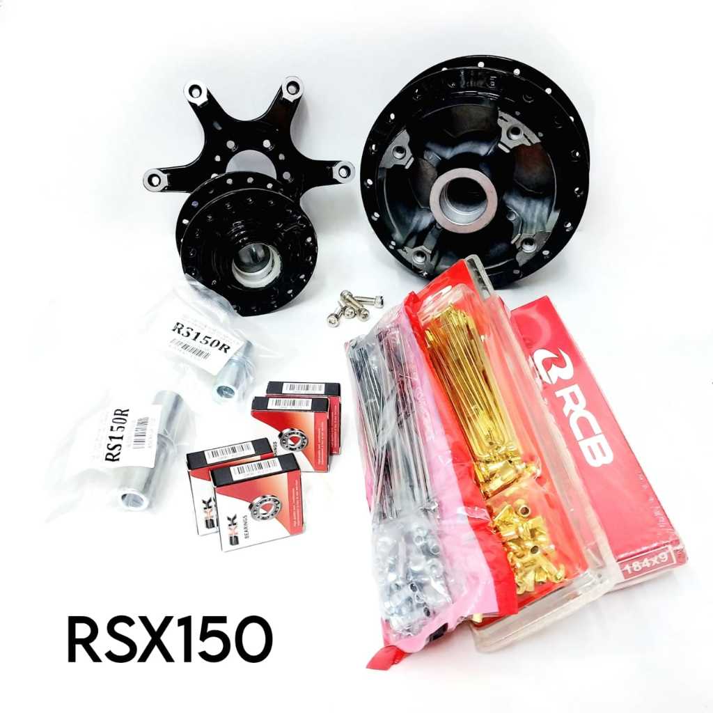 Honda RSX150 Hub Gantang SYS Black, Racing Boy Lidi/Spoke, SKK Bearing ...
