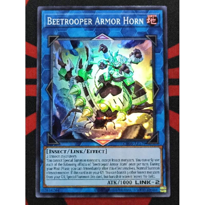 YUGIOH KONAMI CR05-AE179 Beetrooper Armor Horn (Super Rare) | Shopee Malaysia