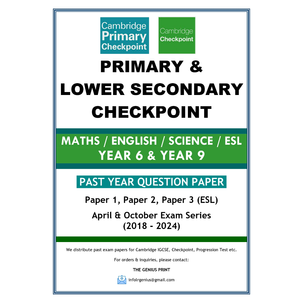 Cambridge Checkpoint Past Exam Papers (Primary Y6 & Lower Sec Y9) Math ...