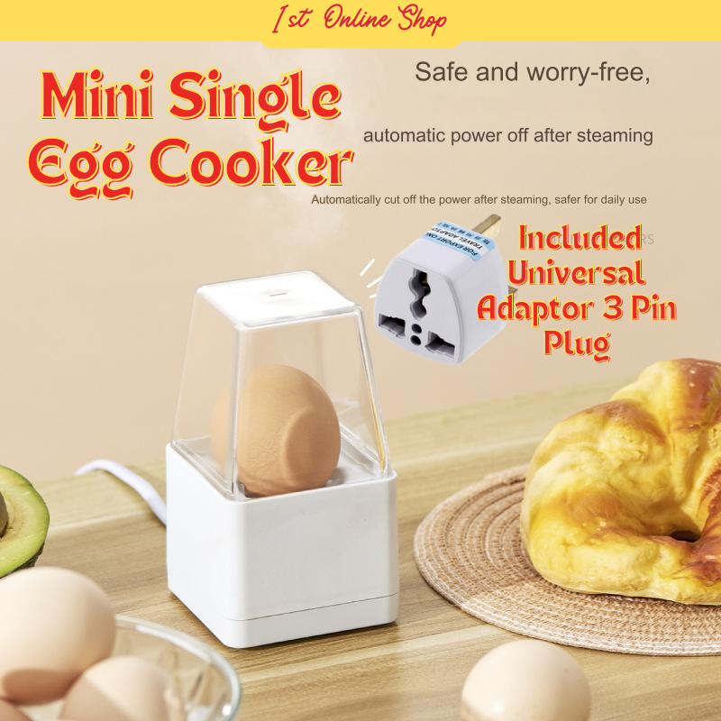 Mini Single Egg Cooker Automatic Electric Power Off Egg Steamer Egg ...