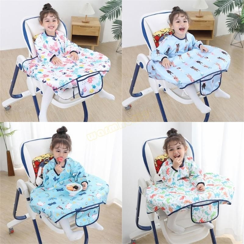 Long Sleeve Bibs For Babies, Toddler All-In-One Weaning Bib, Baby ...