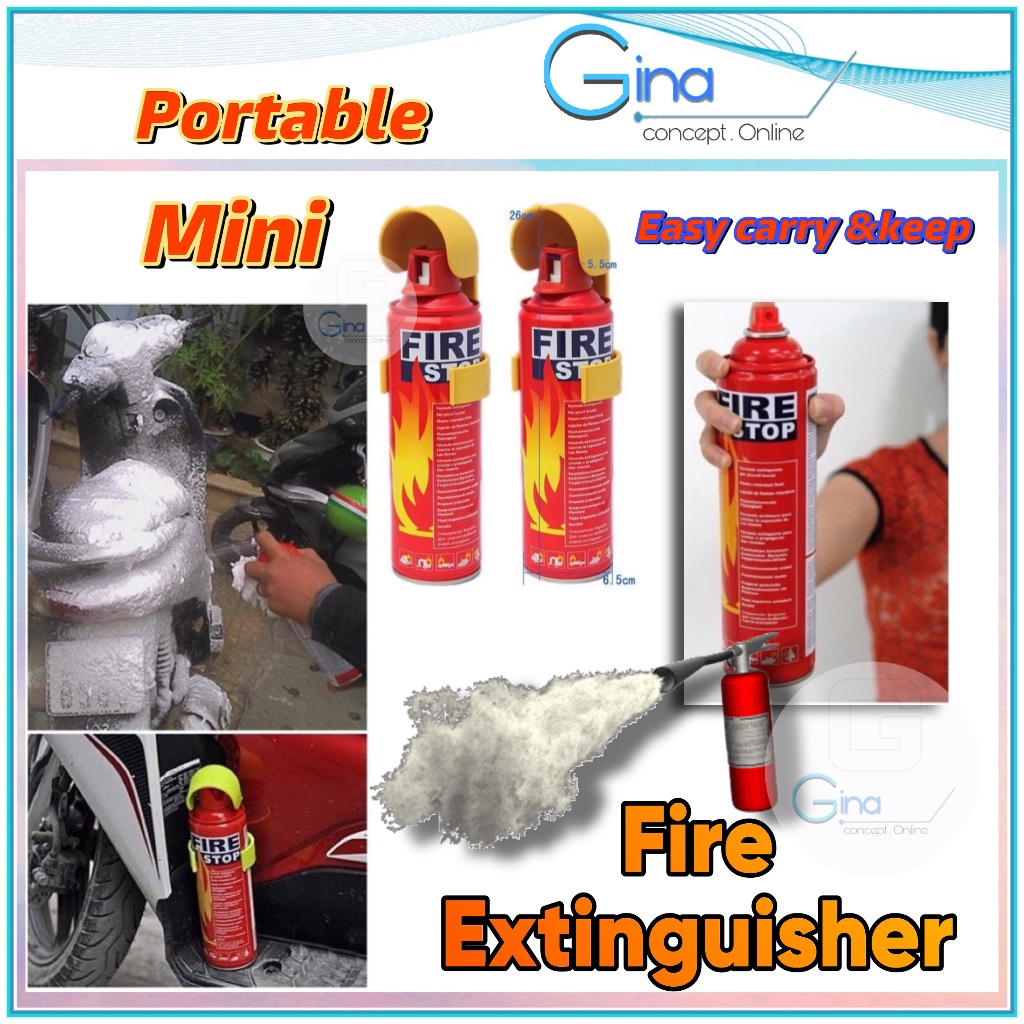 (500ml) Portable Mini Car Fire Extinguisher Fire Stop Foam Spray Fire ...