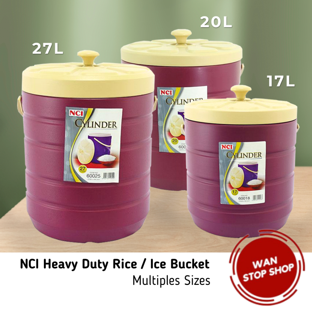 Ice Bucket / Ice Rice Cool & Warm Cylinder Bucket Cooler Box Heavy Duty ...