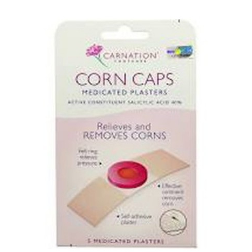 CARNATION CORN CAPS (MEDICATED PLASTER) RELIEVE AND REMOVE CORNS 5'S ...
