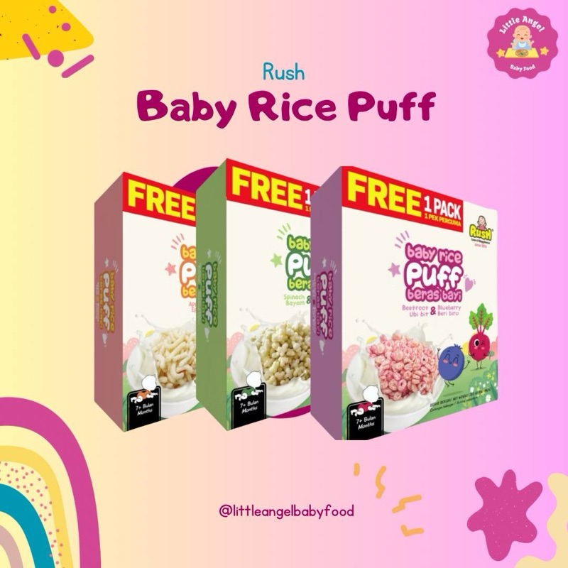 RUSH BABY👉🏻 Snek Baby Rice Puff untuk bayi 7bulan+ ( HALAL) | Shopee ...