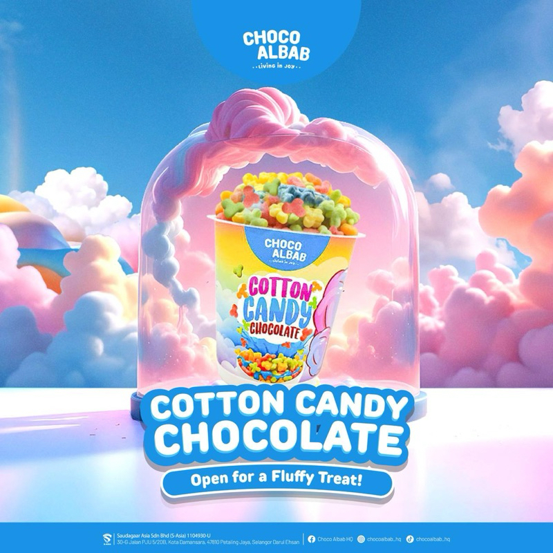 [Limited Edition] Cotton Candy Chocolate by Choco Albab (85g) | Shopee ...