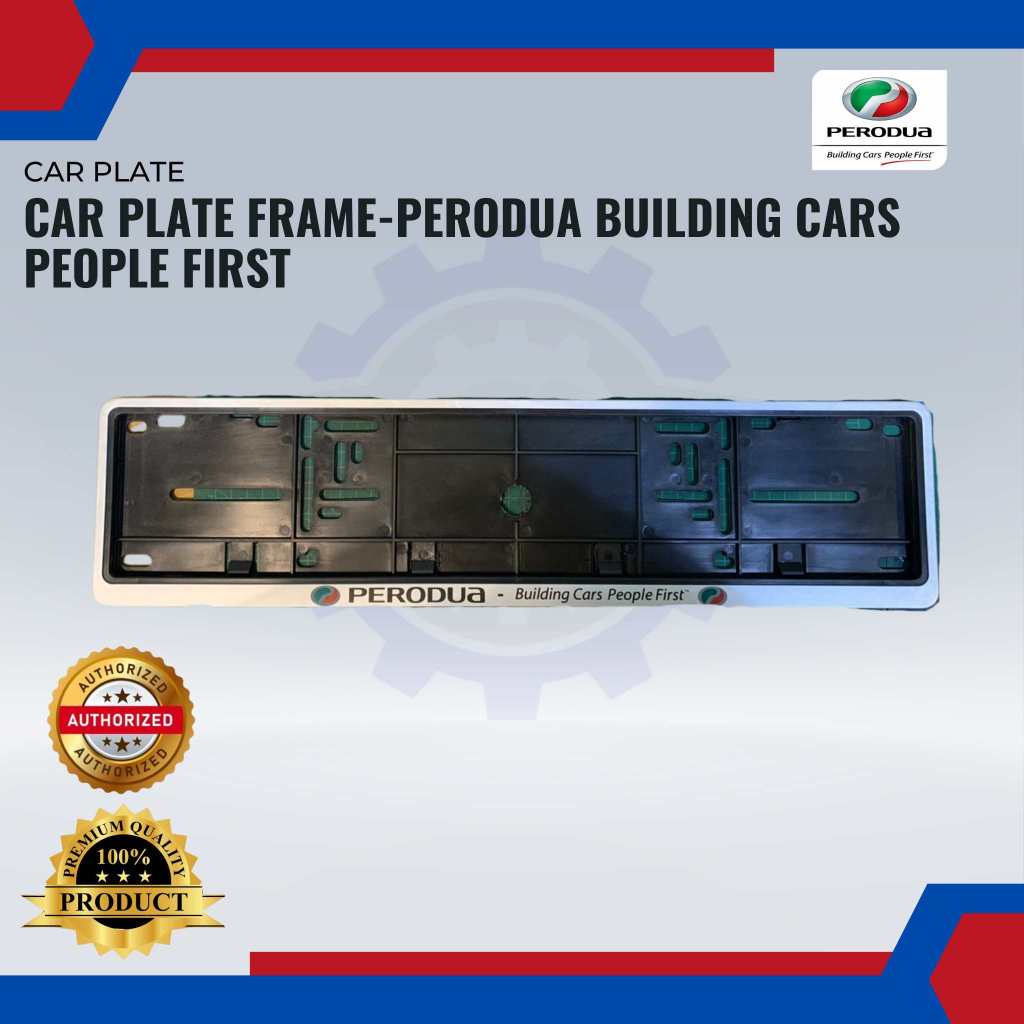 CAR PLATE FRAME-PERODUA BUILDING CARS PEOPLE FIRST (SILVER) | Shopee ...