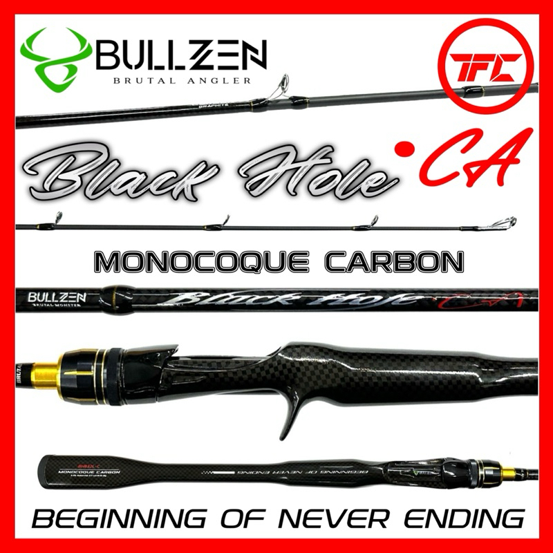 BULLZEN BLACK HOLE • CA II Baitcast & Spinning Fishing Rod Carbon ...