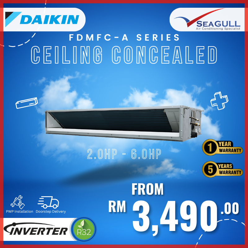 Daikin Ceiling Concealed Inverter FDMFC-A Series R32 2.0HP-5.0HP ...