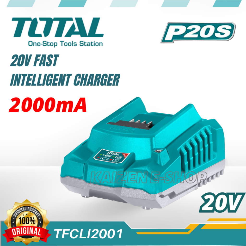 TOTAL TFCLI2001 20V FAST INTELLIGENT CHARGER (2000mA) | Shopee Malaysia