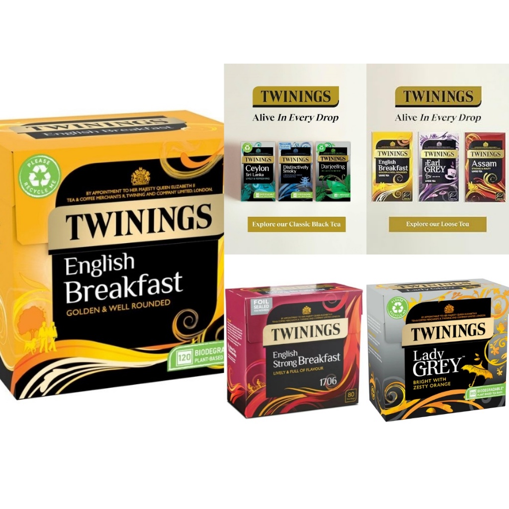 Twinings English Breakfast 80 120 tea bags Lady Grey Strong Loose Tea ...