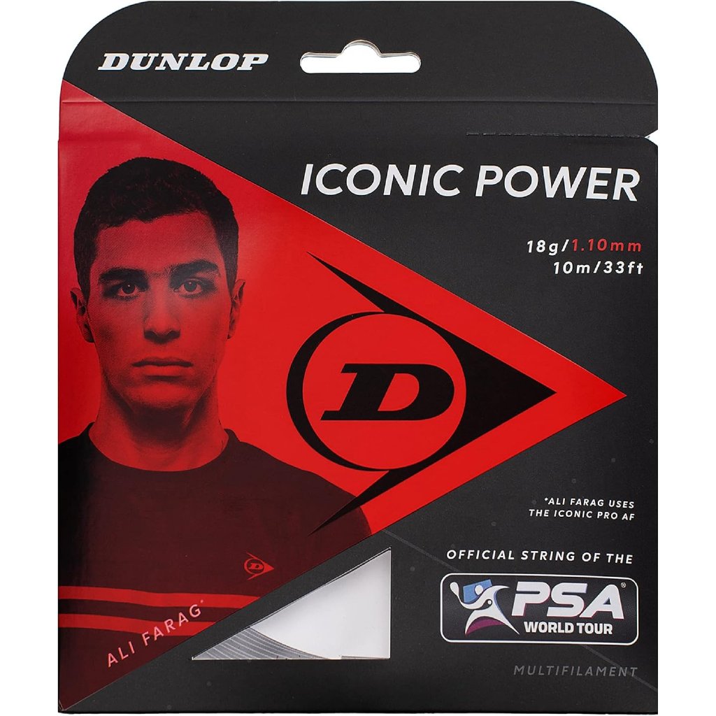 DUNLOP ICONIC POWER Premium Multifilament Squash String 18g | Shopee ...