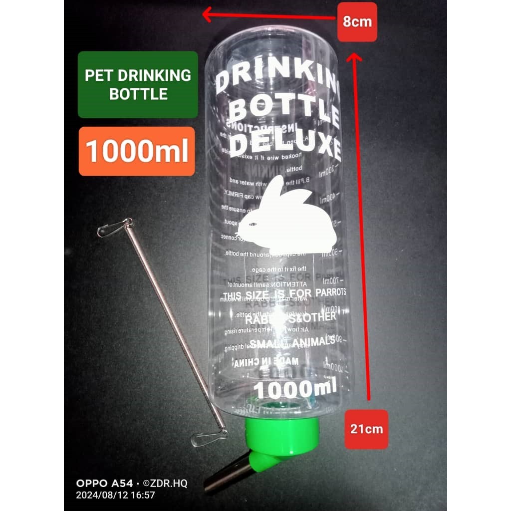 (PET DRINKING BOTTE : 1000ML)BOTOL MINUMAN AUTO TERNAKAN water feeder ...