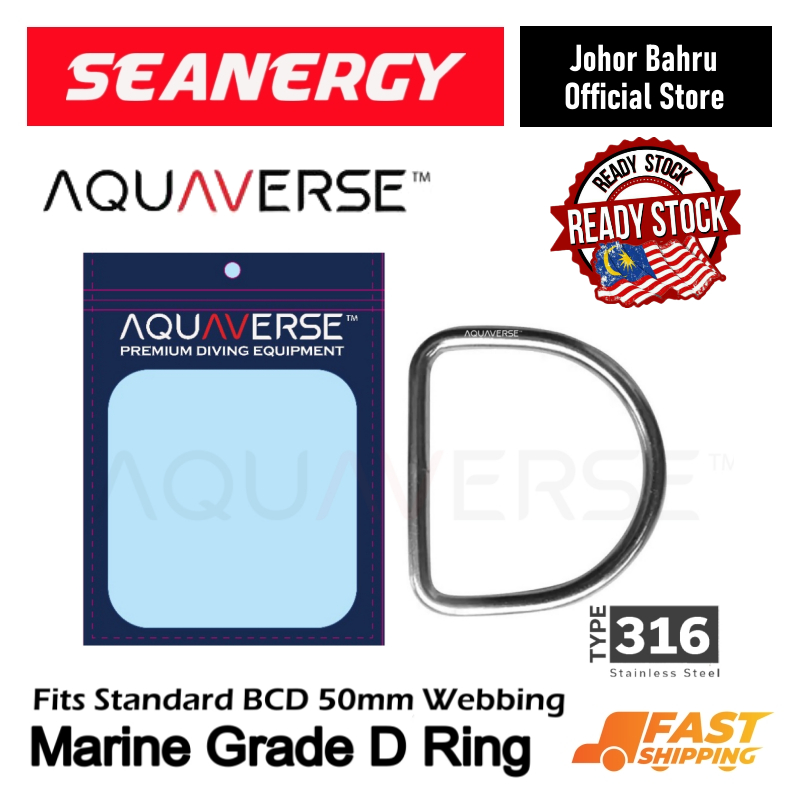 AQUAVERSE D-ring 316 Stainless Steel D-ring D ring for Webbing Harness ...
