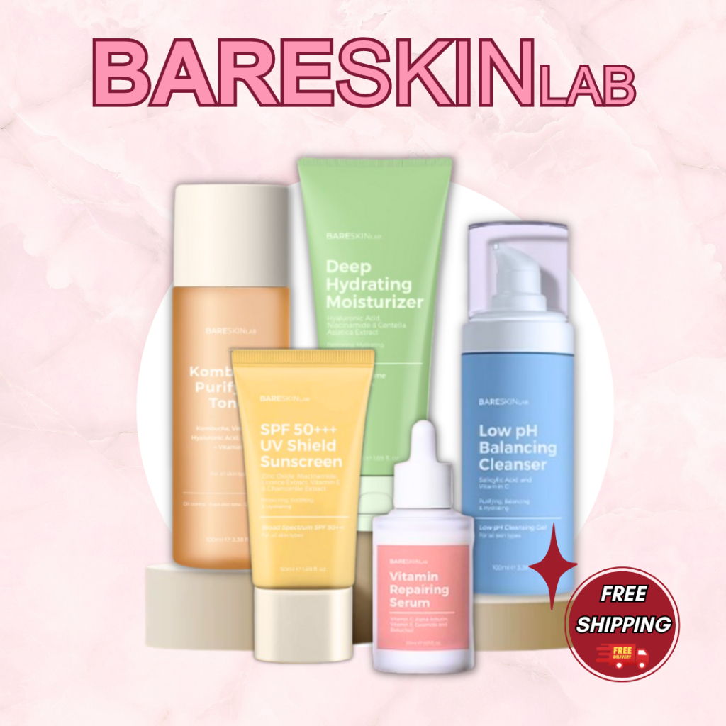 BARESKINLAB Cleanser Toner Serum Moisturizer [ORIGINAL HQ] | Shopee ...