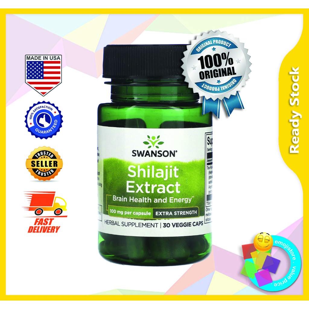 Swanson, Shilajit Extract, 100 mg, 30 Veggie Capsules | Shopee Malaysia