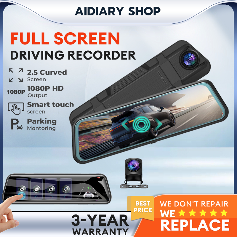 New 10'' IPS Touch Screen Dash Cam Recorder Full HD 1080P Car Camera ...