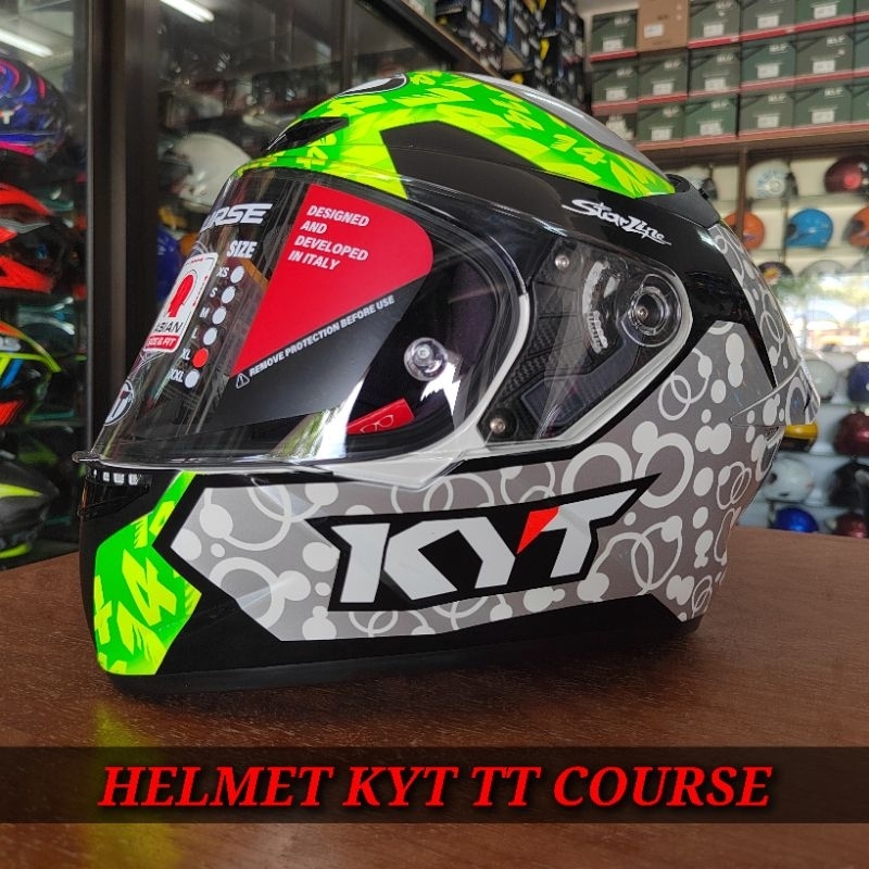 TONY ARBOLINO REPLICA HELMET KYT TT COURSE FULLFACE FULL FACE VISOR KYT TT COURSE SIANG MALAM ...