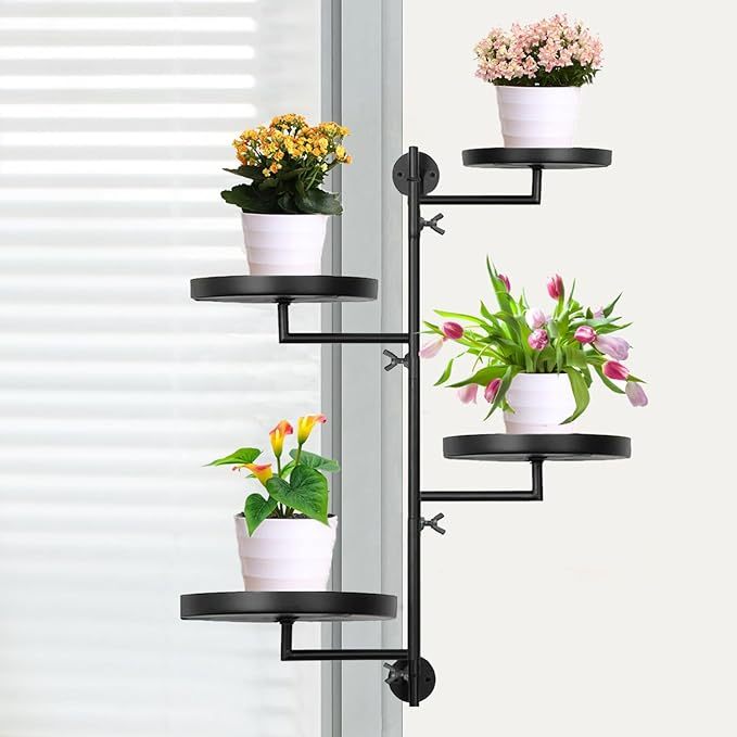 3/4 Tier Rotating Flower Pot Stand Plant Rack Indoor Flower Stand Plant ...