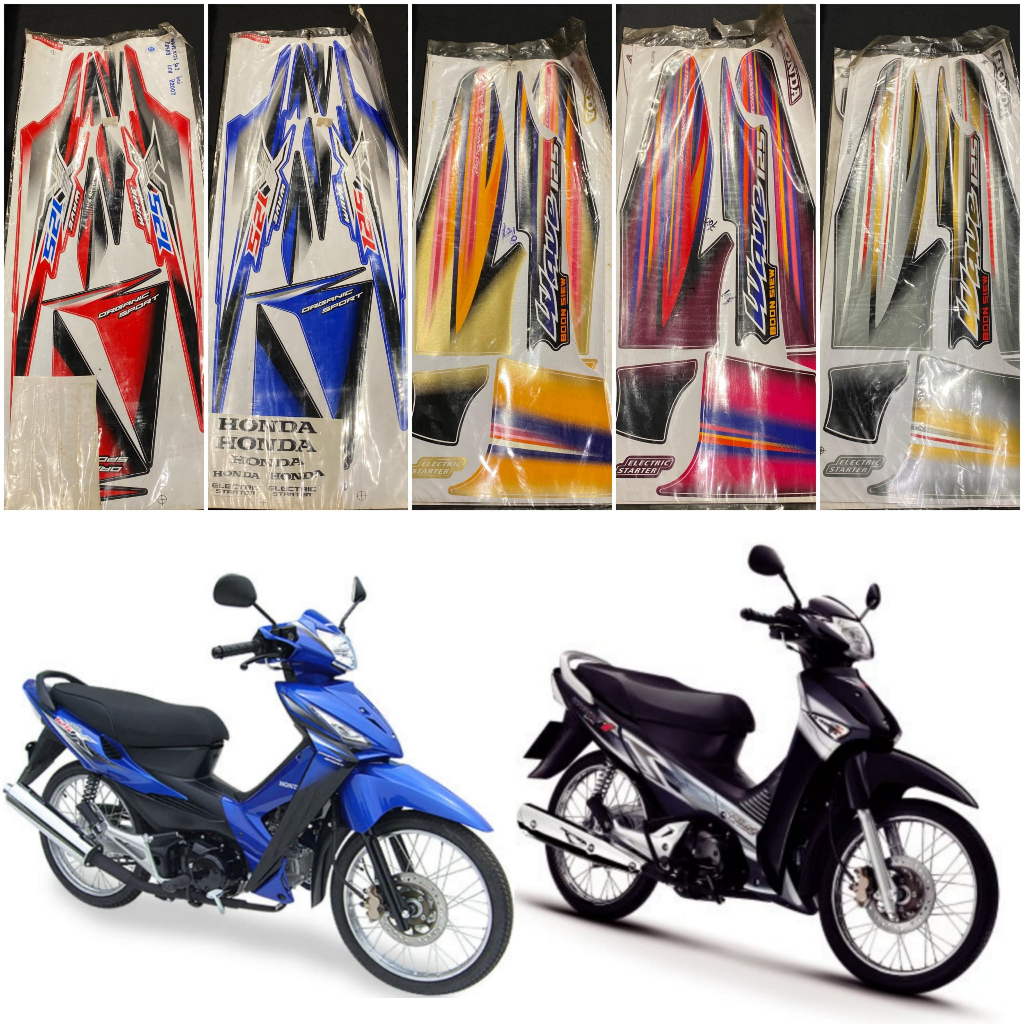 BODY STICKER HONDA WAVE 125 WAVE ULTIMO WAVE 125 S MERAH BIRU PURPLE ...