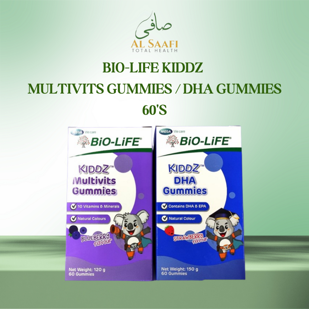 BIO-LIFE Kiddz Gummies 60's - DHA(Strawberry) / Multivits(Blueberry ...