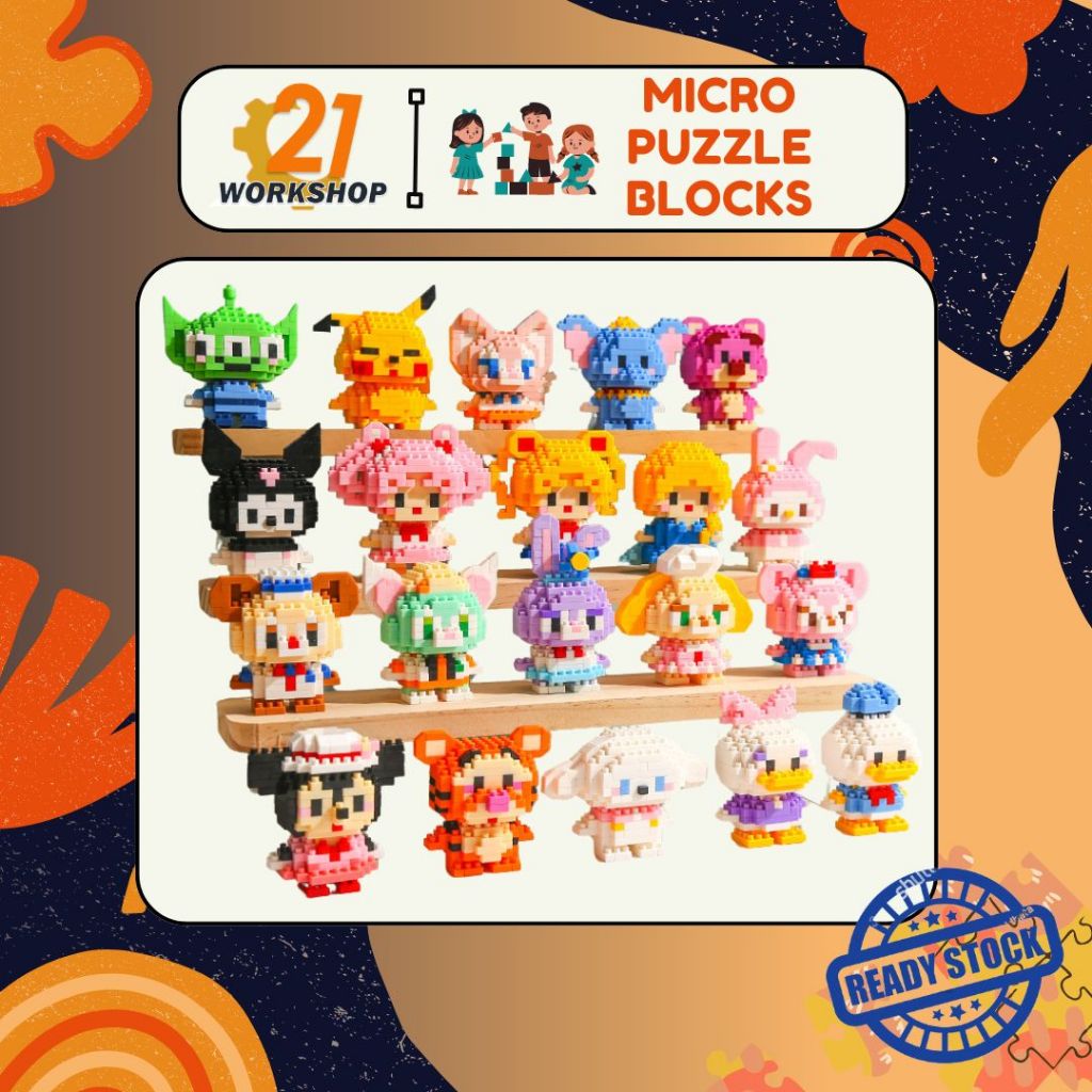 (Ready Stock) DIY Mini Block Cartoon Model Nano Bricks Toy Gift - Micro ...