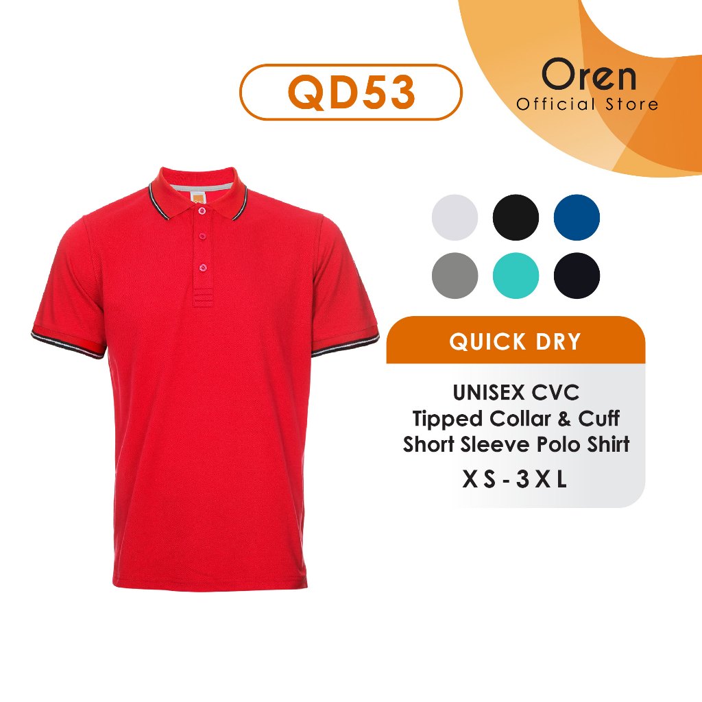 Oren Sport QD Quick Dry Collar Shirt QD53 | Shopee Malaysia