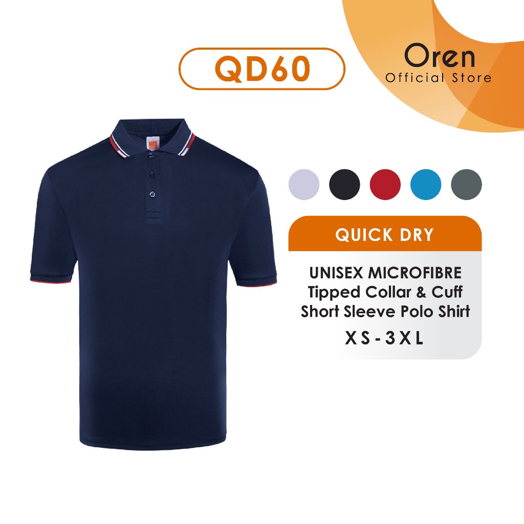 Oren Sport QD Quick Dry Collar Shirt QD60 | Shopee Malaysia