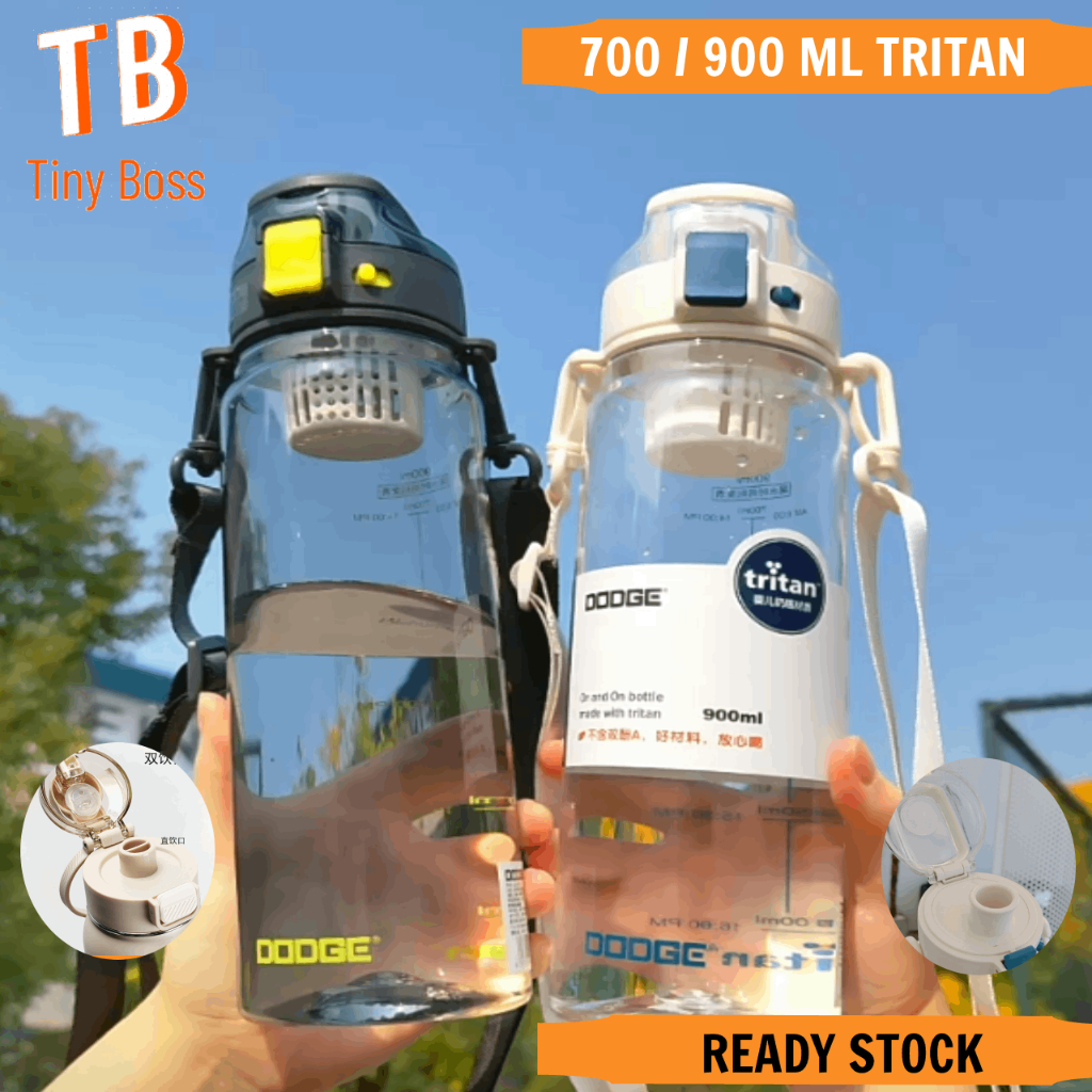 Dodge Tritan Bottle 900ML Tritan BPA-Free Plastic Water Bottle Up to 90°C Botol Minuman Air ...