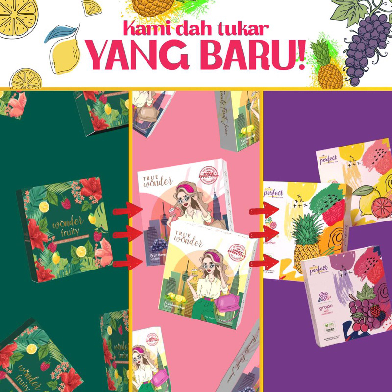 Wonderfruity THEN True Wonder NOW ROYAL PERFECT Jus Fiber | Shopee Malaysia